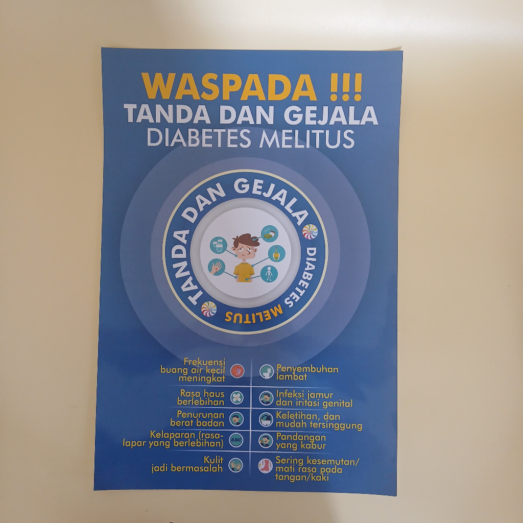 Jual Poster Waspada Tanda Dan Gejala Diabetes Melitus - Poster Waspada ...