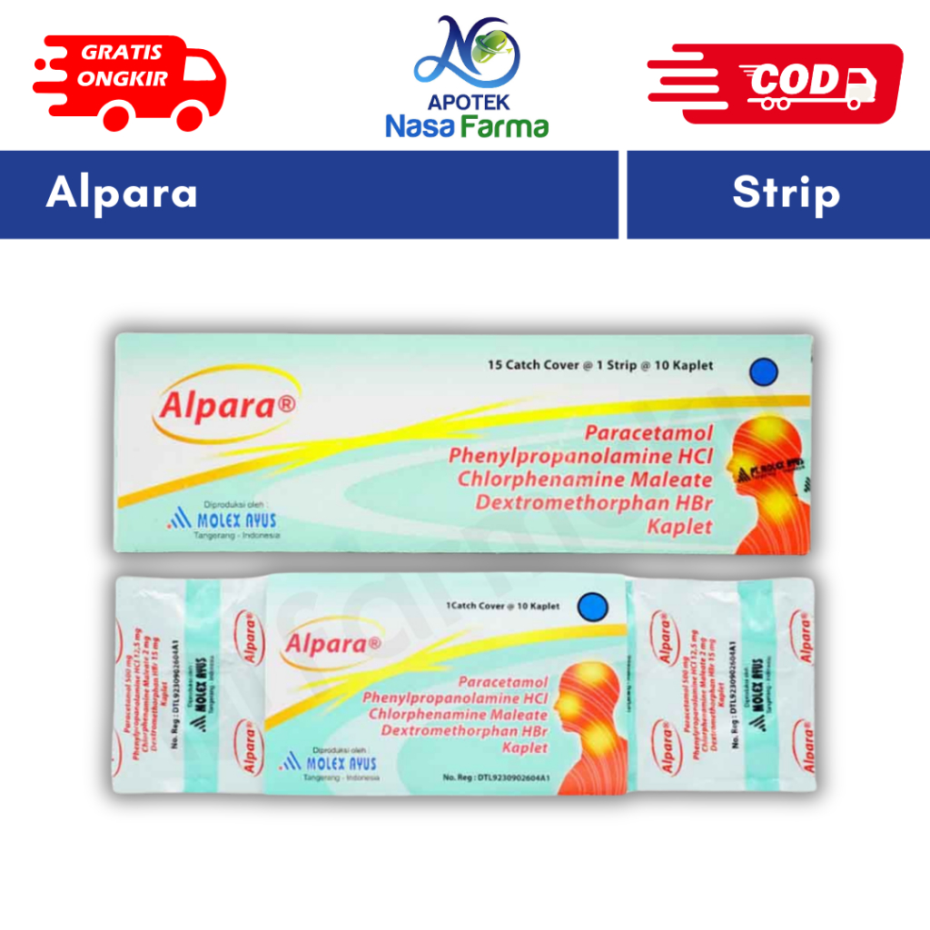 Jual Alpara Strip 10 Kaplet - Obat Gejala Flu disertai Batuk- obat ...