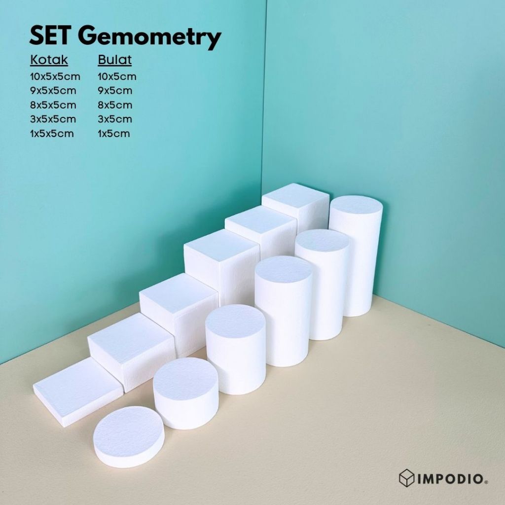 Jual IMPODIO Set Podium Tabung Dan Balok - Geometry Display Produk ...