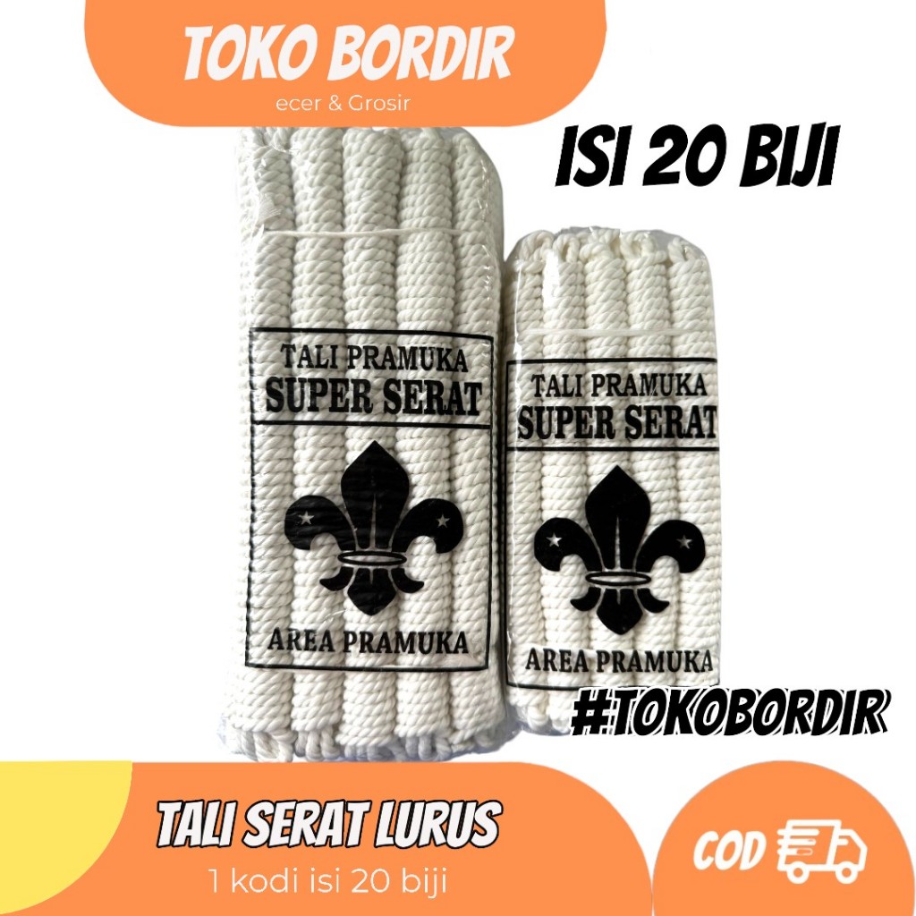 Jual Tali Pramuka serat lurus perkodi 20 pcs | Shopee Indonesia