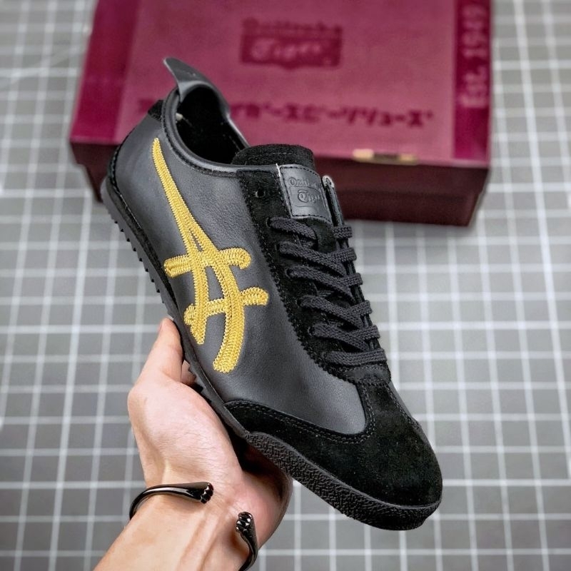 Jual Sepatu Onitsuka Tiger Mexico 66 Deluxe Kabuki Black Gold | Shopee Indonesia