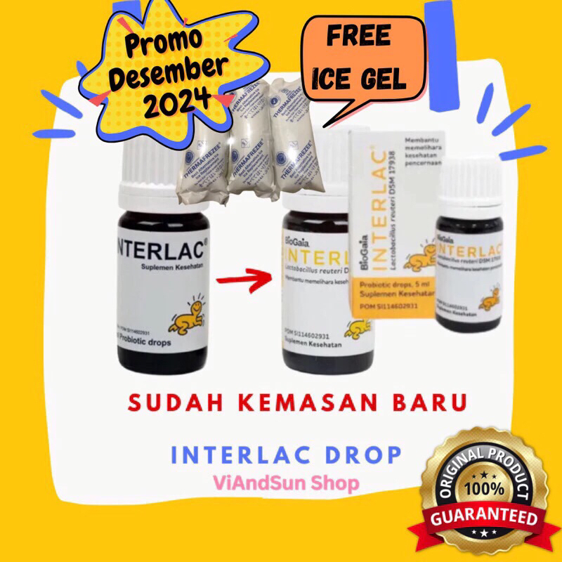 Jual Interlac Drops Probiotik untuk BAYI 2 - Interbat | Shopee Indonesia