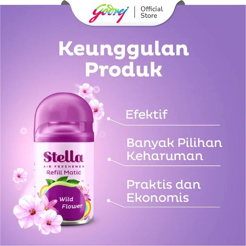 Jual Stella Refill Matic Wild Flower 225Ml | Shopee Indonesia