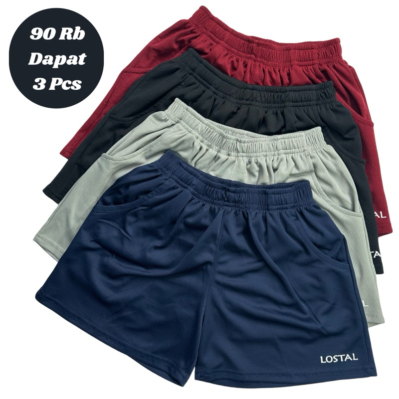 Jual ( DAPAT 3PCS ) CELANA PENDEK DIATAS LUTUT PREMIUM DRYFIT MEREK ...