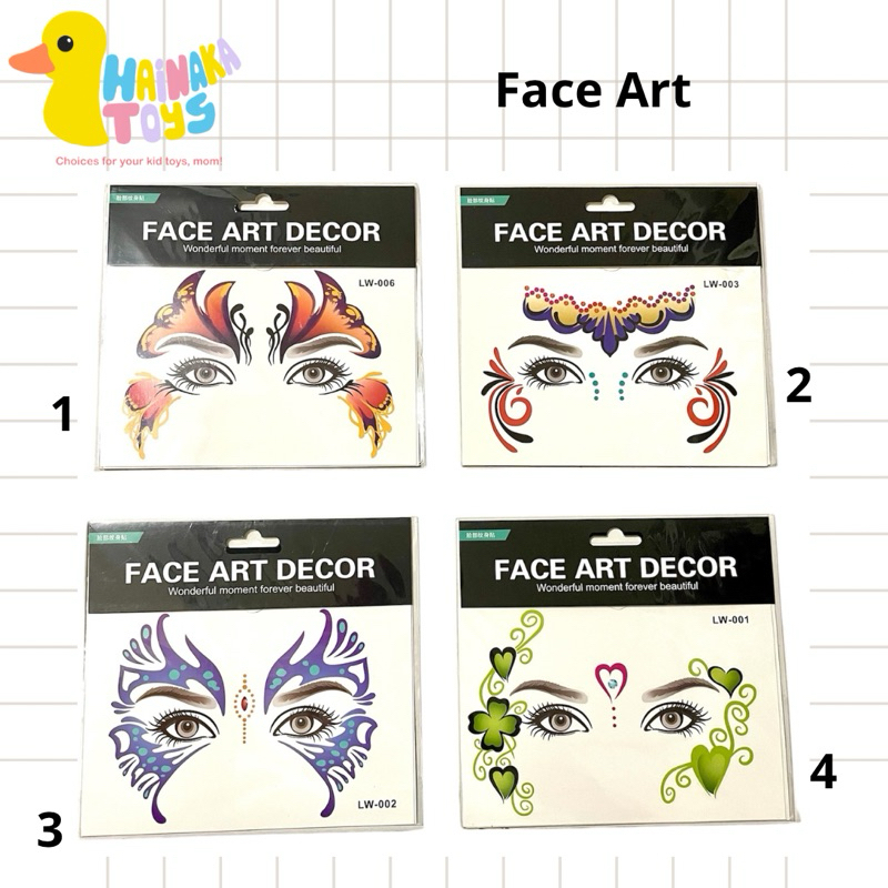 Jual tatto sticker wajah ( face art decor party) | Shopee Indonesia