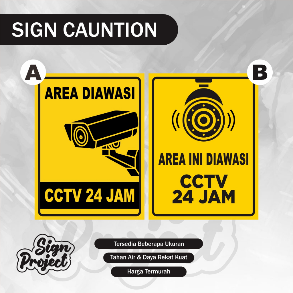 Jual Sticker CCTV / Stiker CCTV / Sticker CCTV 24 Jam / Stiker CCTV 24 ...