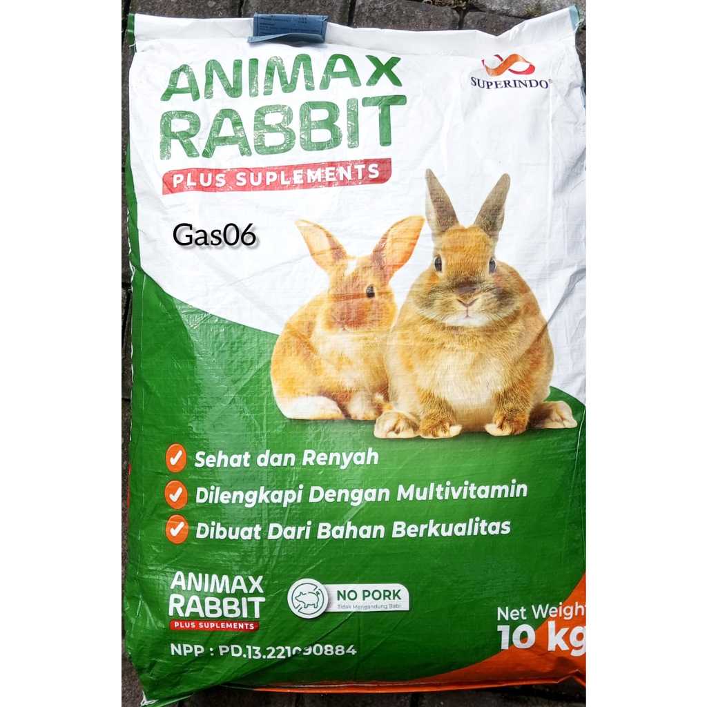 Jual (1KG) ANIMAX RABBIT FOOD / ANIMAX RABBIT PLUS/ PELET KELINCI ...