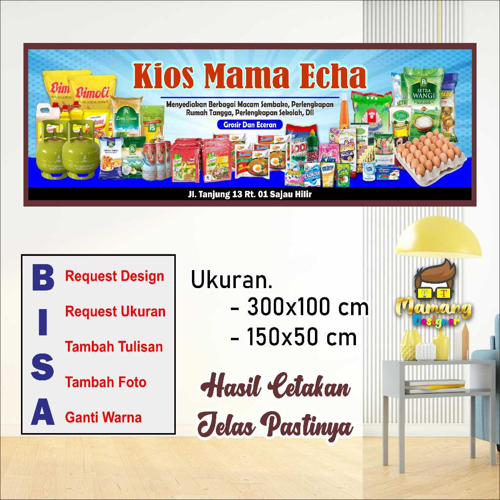 Jual Cetak Spanduk Banner Kios Sembako atau Jual Sembako Bahan Bagus ...
