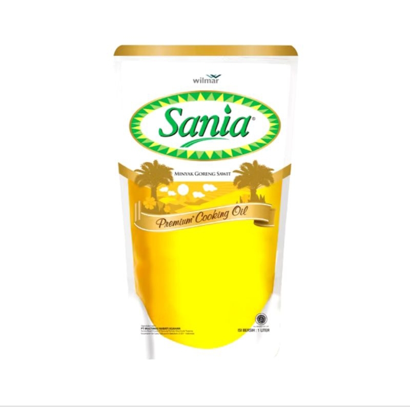 Jual SANIA MINYAK GORENG SAWIT PREMIUM COOKING OIL POUCH 1 LITER ...