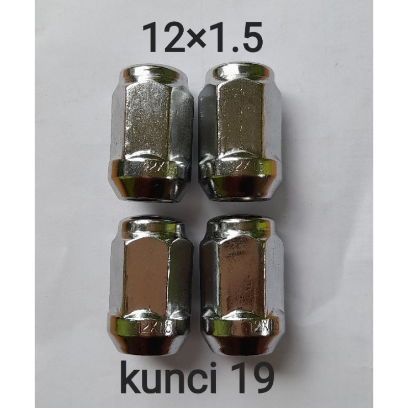 Jual baut roda mobil 12 × 1.5 kunci 19 satuan besi | Shopee Indonesia