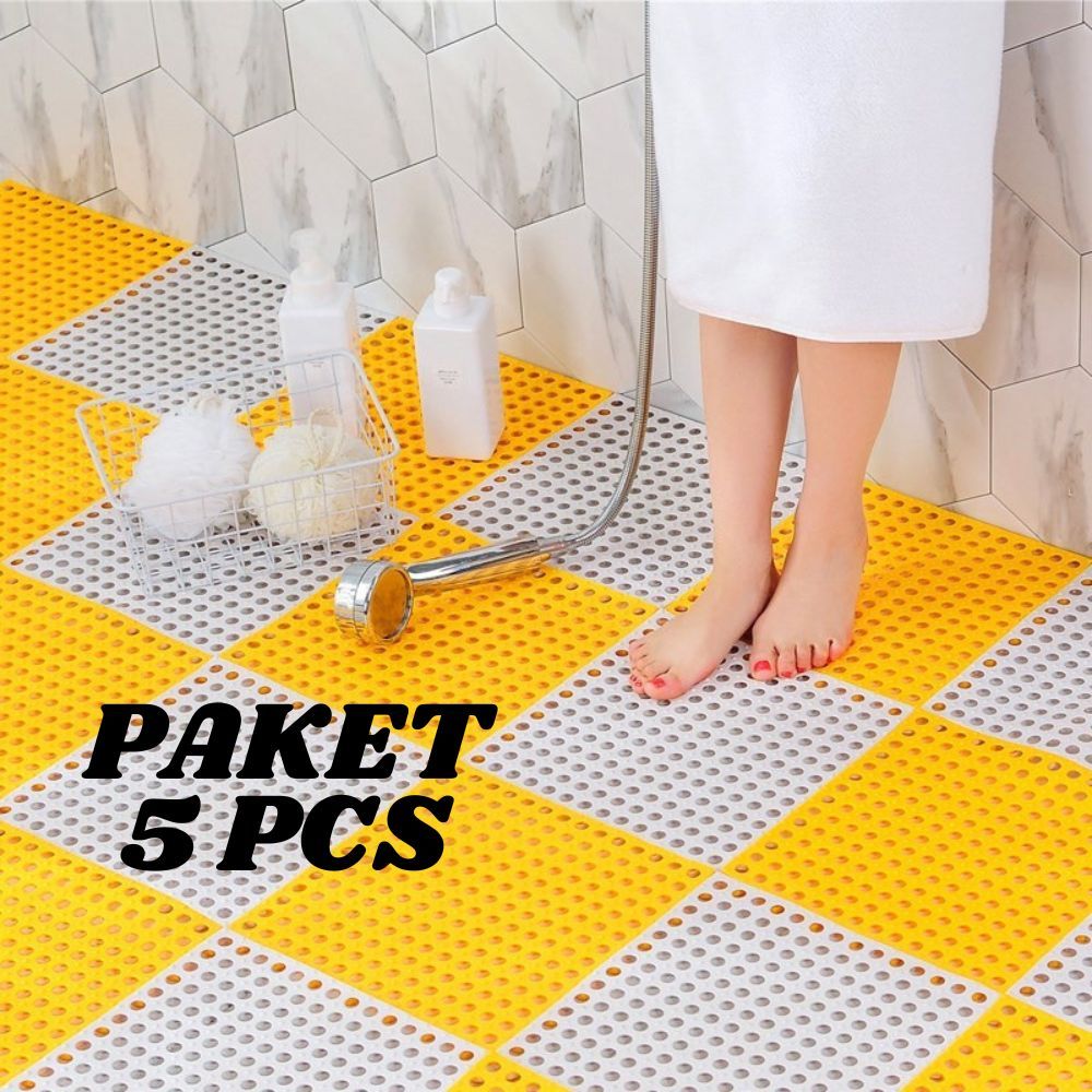 Jual Paket 10 Pcs Karpet Kamar Mandi Keset Lantai Anti Slip Polkadot ...