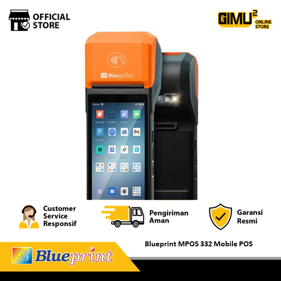 Jual Blueprint MPOS 332 Mobile POS Printer Thermal Kasir Android NFC | Shopee Indonesia