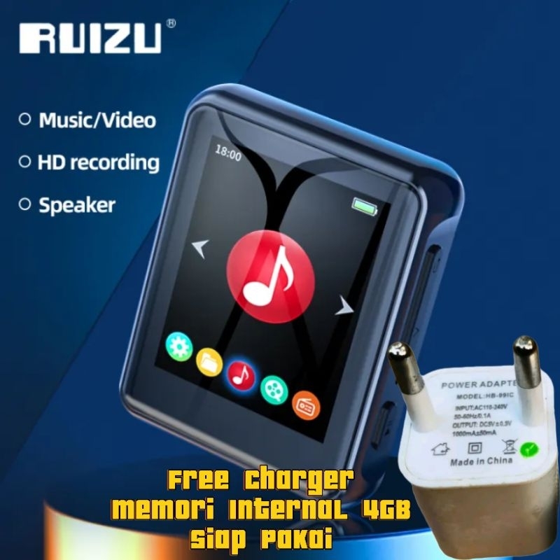 Jual Ruizu X85 4GB mp3 Player Portable Walkman Radio Musik Recording ...