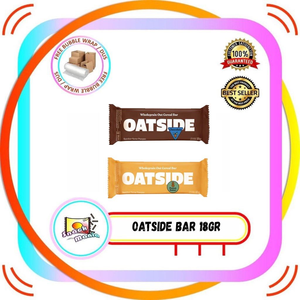 Jual Oatside Wholegrain Oat Cereal Bar Chocolate | Peanut 18 gr Sereal ...