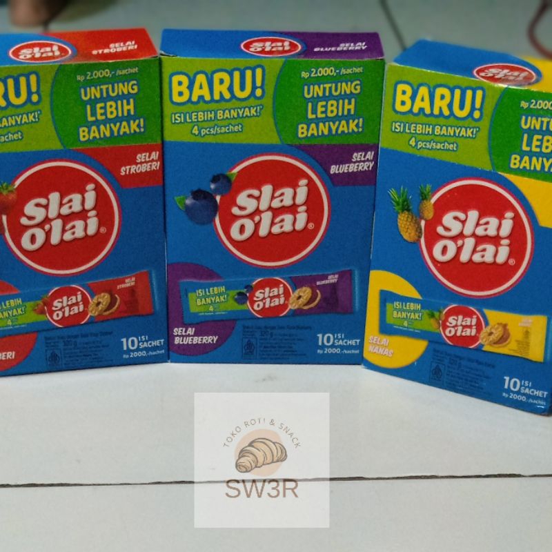 Jual SLAI OLAI 1 box isi 10 pcs (1 bungkus isi 4 roti) | Shopee Indonesia