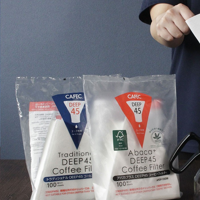 Jual CAFEC Deep 45 coffee Filter 3-7 cups white ABACA / Tradisional ...