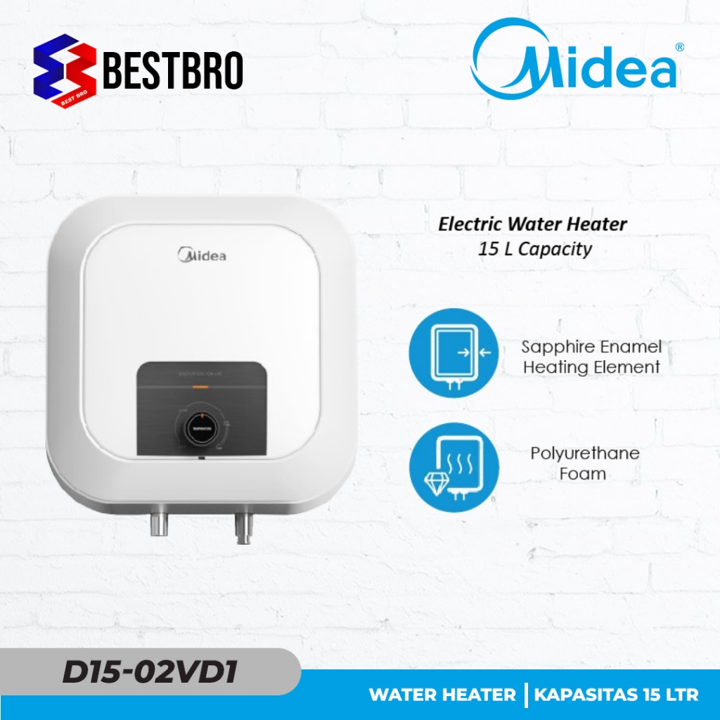 Jual Midea Water Heater D15-02VD1 Pemanas Air Listrik 15Liter | Shopee Indonesia
