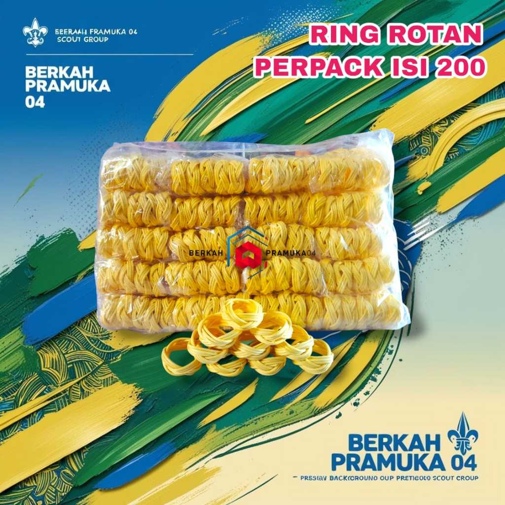 Jual [Isi 200pcs] Ring Hasduk Rotan / Ring Hasduk Pramuka Rotan ...