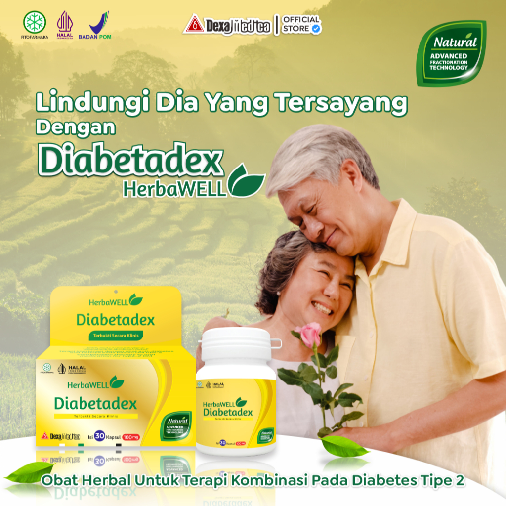 Jual Herbawell Diabetadex - Penurun Gula Darah - 100mg 30 Kapsul ...