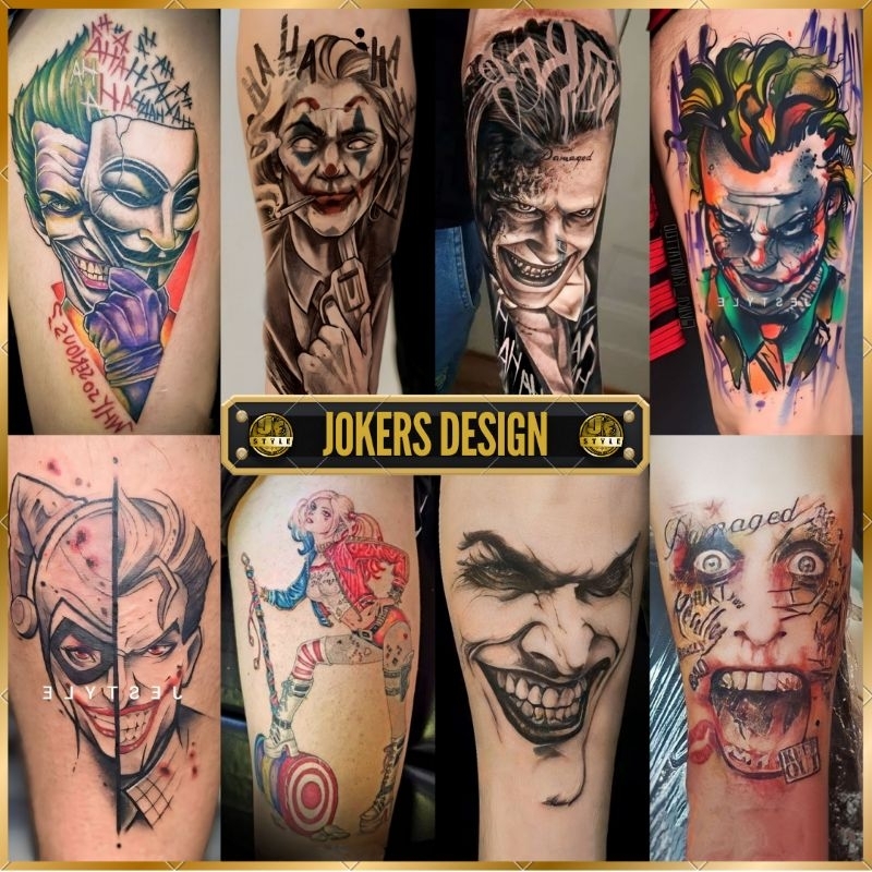 Jual [JKC-JKD] TATTO TEMPORER TEMPORARY TATTO JOKER DESIGN | Shopee ...