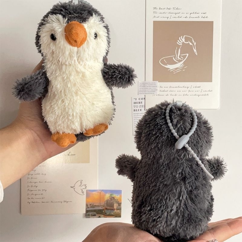 Jual PINKY ROW - Fluffy Fur Penguin Key Chain - Gantungan Kunci Penguin ...