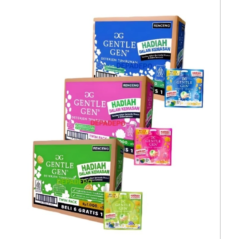 Jual (1 DUS ISI 10 RENCENG) GENTLE GEN RENCENG | SABUN CUCI PAKAIAN ...