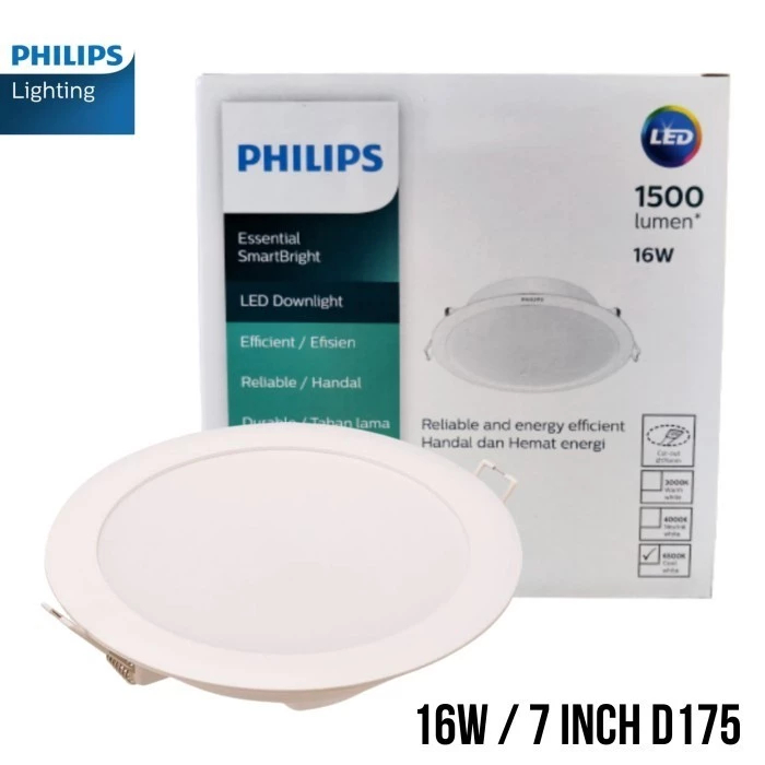 Jual Lampu Led Panel Downlight Philips 16W 16Watt 16 Watt DN020B G3 ...