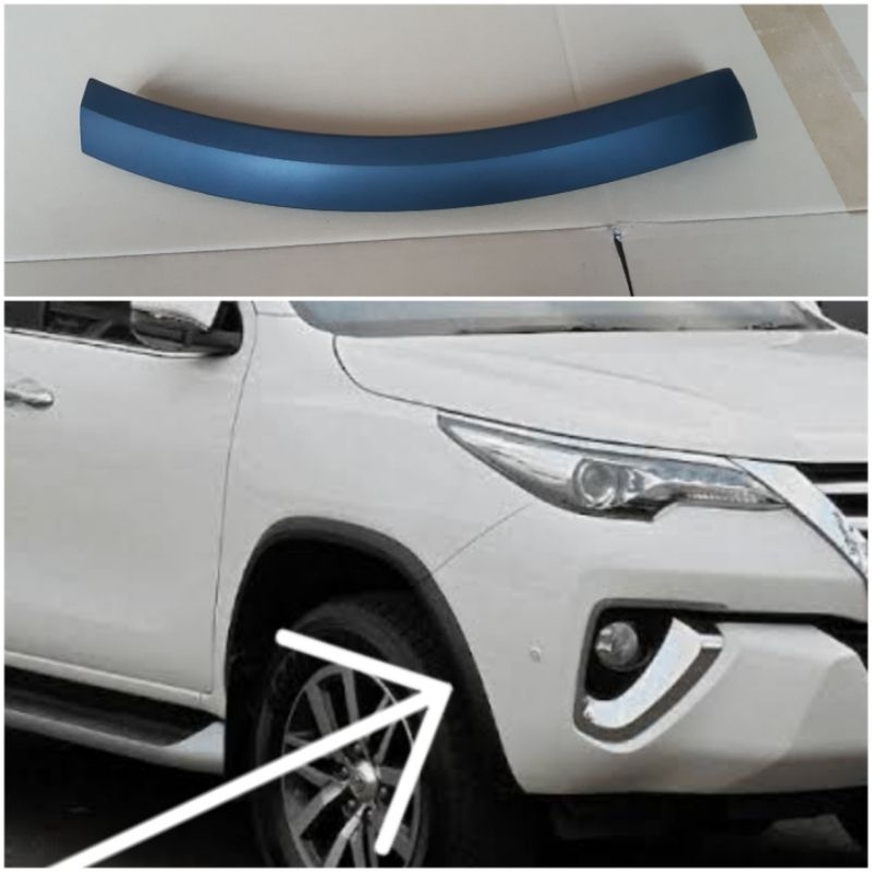 Jual Extension Moulding Over Fender Bumper Depan Toyota Fortuner VRZ ...