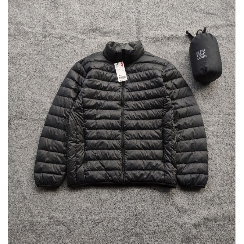 Jual bulang uniqlo ultralight hitam | Shopee Indonesia