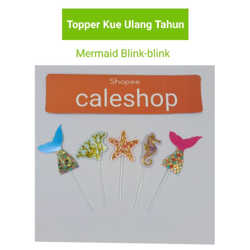Jual Topper Kue Ulang Tahun Anak Mermaid Blink-Blink | Shopee Indonesia