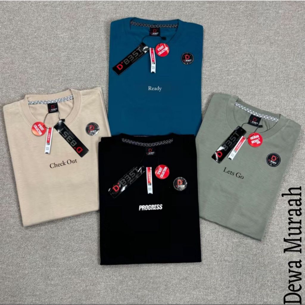 Jual PAKET 4PCS 100RB 4PCS Kaos Branded Distro Pria-Wanita Semi Katun ...