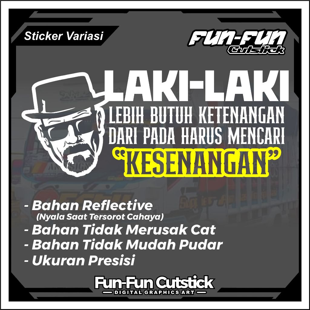 Jual Stiker Kata Kata Keren - Stiker Variasi Kaca Mobil Truck Pickup - Cuting Stiker Kata Kata ...