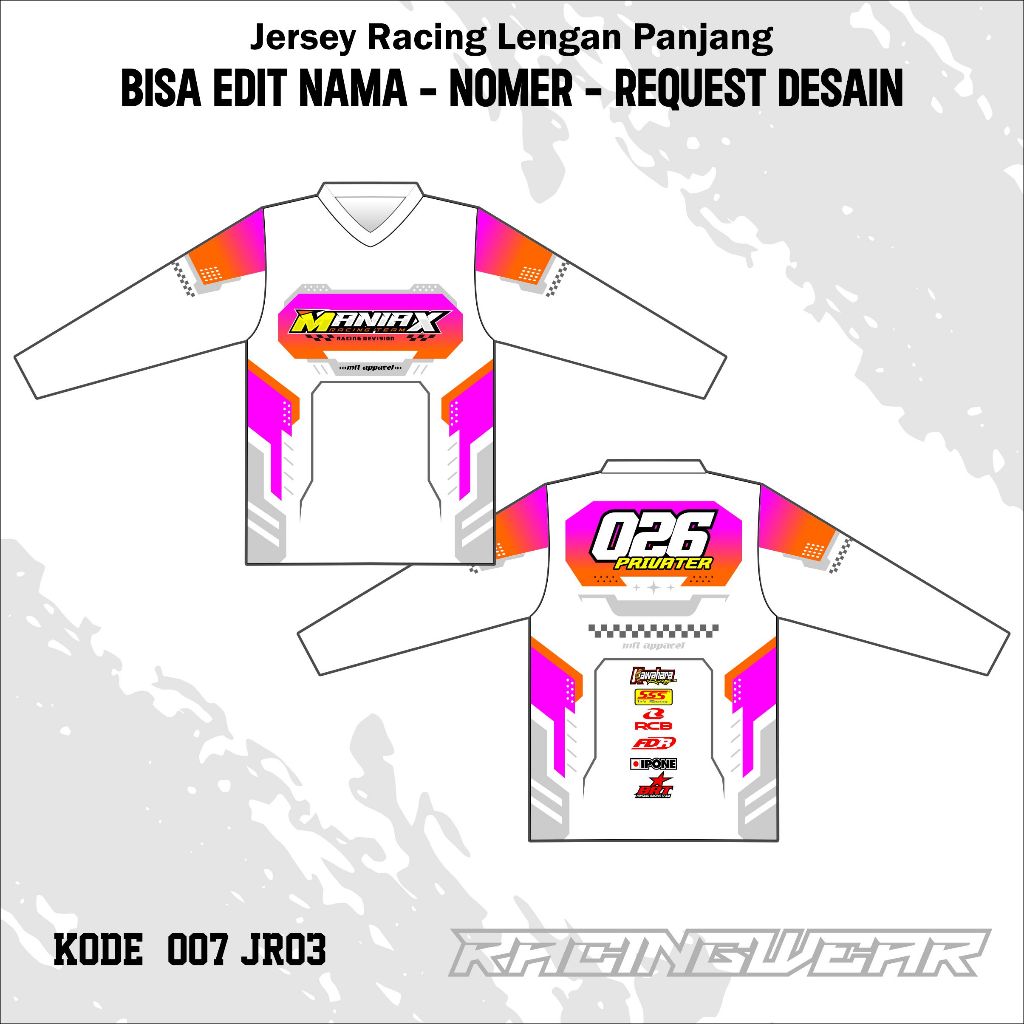 Jual Jersey Racing Custom Full Motif Desain Bisa Edit Nama & Nomor ...