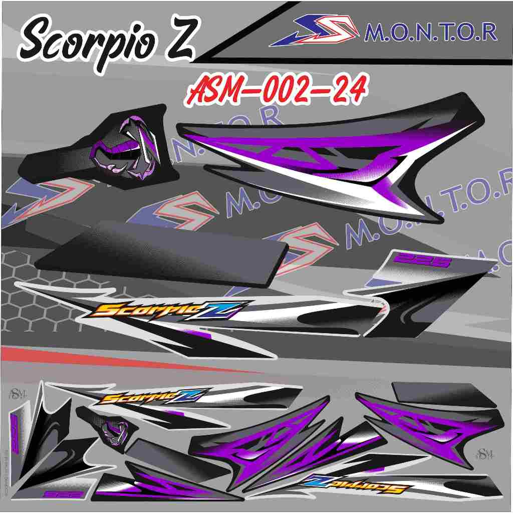 Jual STRIPING STIKER SCORPIO Z 2007 CUSTOM ASM 002 | Shopee Indonesia