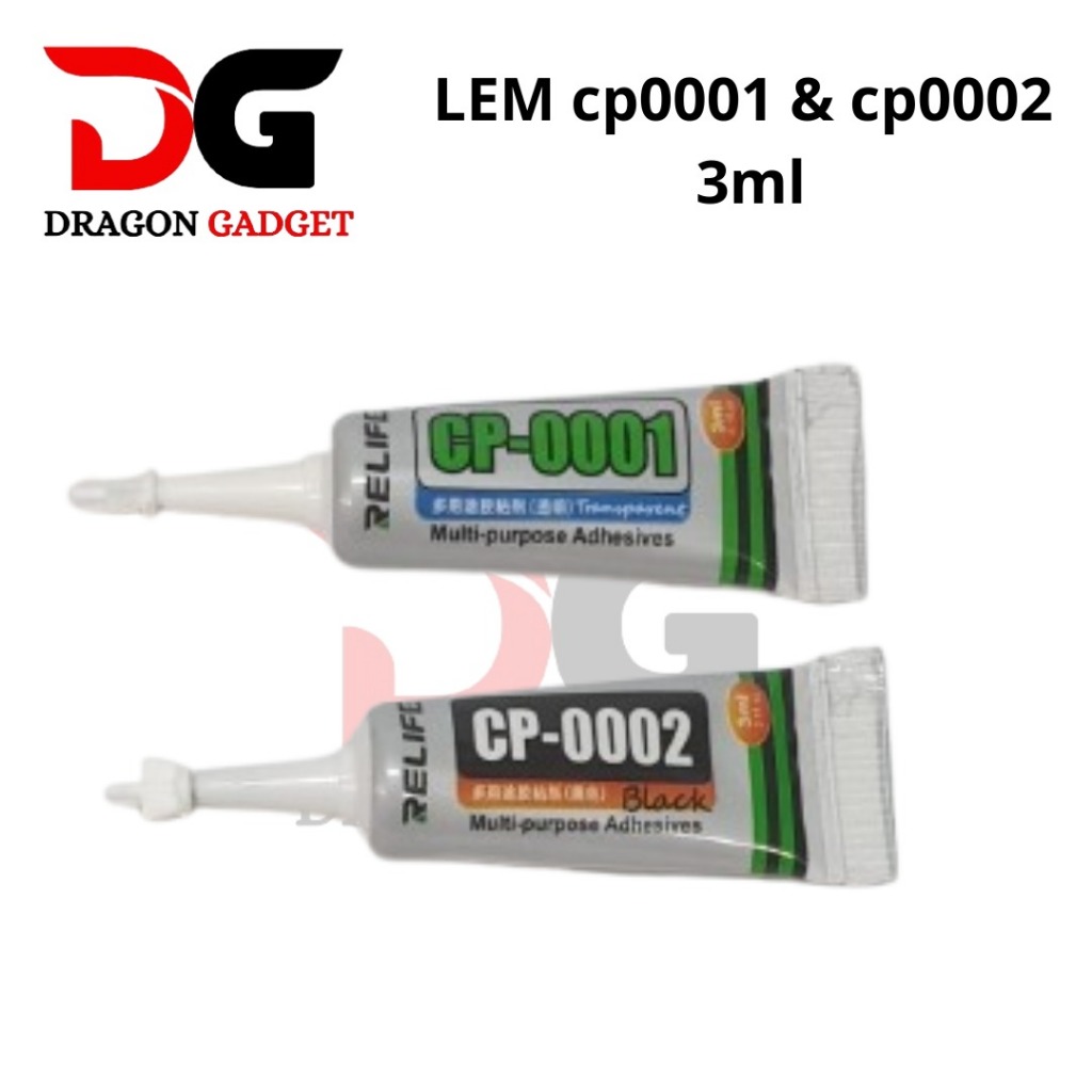 Jual Lem Lcd/ Lem Touchscreen Relife CP-0001& CP-0002 3ML Bening & Hitam Lem Multifungsi [MPG ...