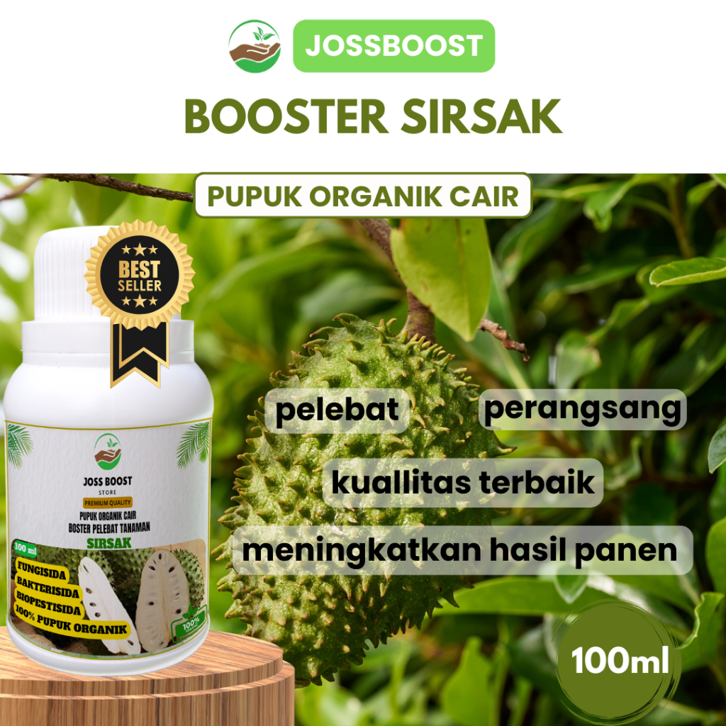 Jual JOSSBOOST pupuk sirsak 100ml pupuk organik cair buah sirsak booster sirsak melebatkan dan ...