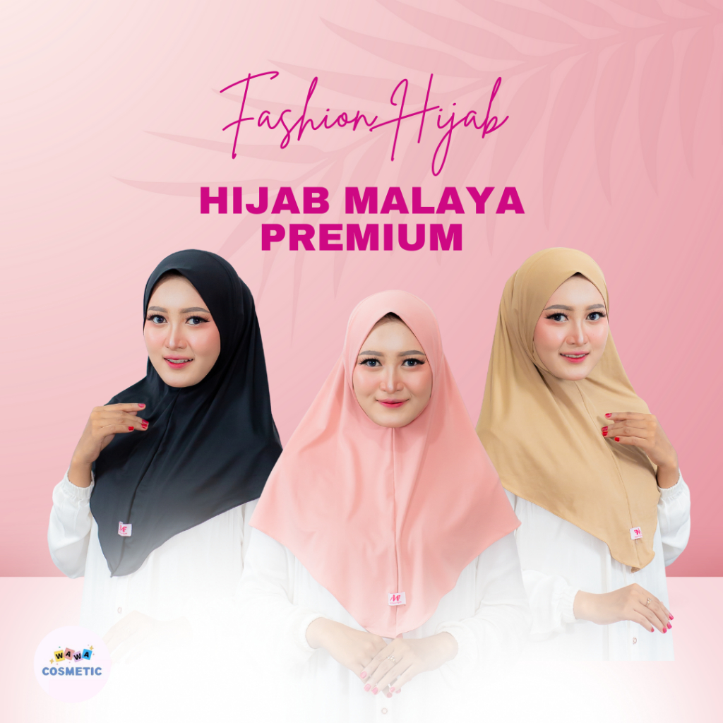 Jual WAWA - Hijab Bergo Malaya Hijab Dagu Malaysia Jersey Premium | Hijab Trendy | Shopee Indonesia