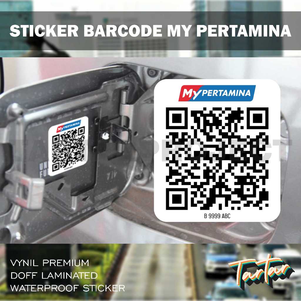 Jual cetak stiker my pertamina / stiker tangki mobil / stiker barcode | Shopee Indonesia