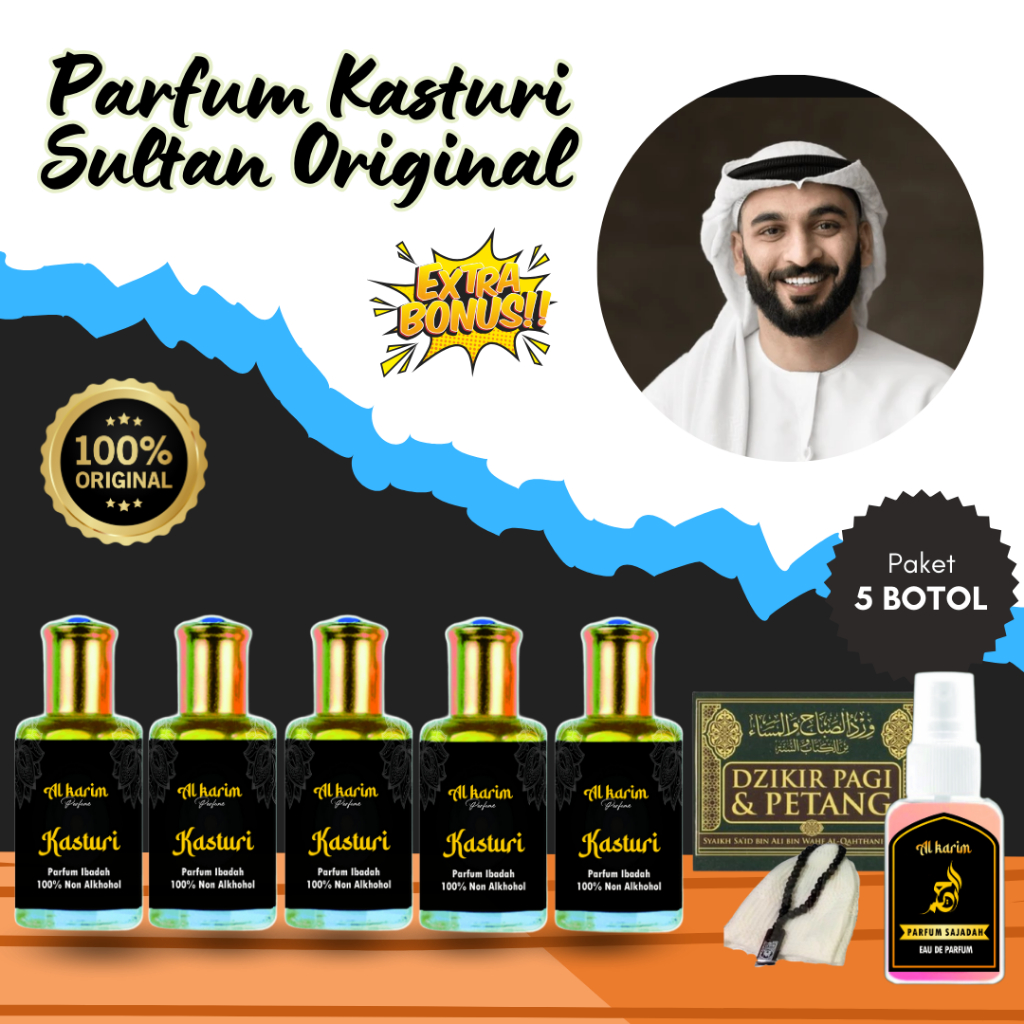 Jual Promo!!! Paket 5 BotolParfum Kasturi Kijang Asli Original 100% Halal Minyak Wangi Sholat ...
