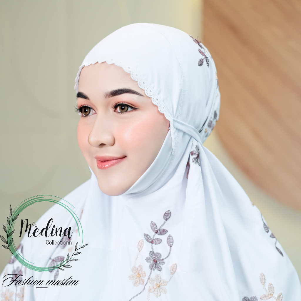 Jual Mukena Dewasa Terusan Bordir Bunga Amalia Bahan Mikro Premium Mukena Kantong Doraemon ...