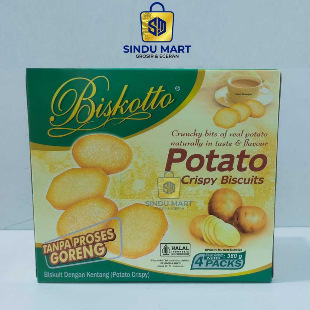 Jual Biskotto Potato Crispy Biscuit 360g Murah | shopee sindumart ...