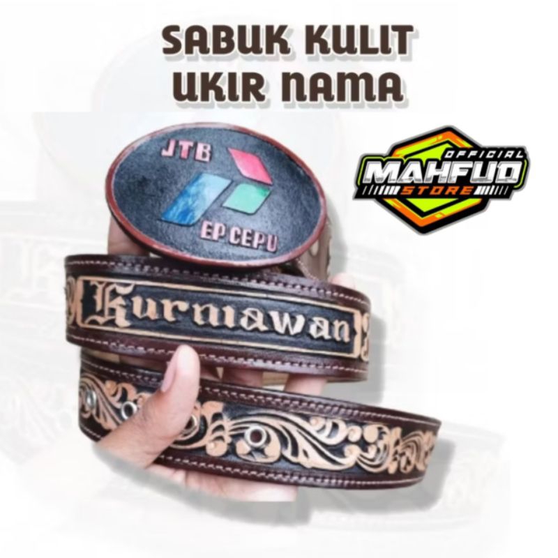 Jual sabuk kulit ukir custom nama dan logo | mahfud store | Shopee ...