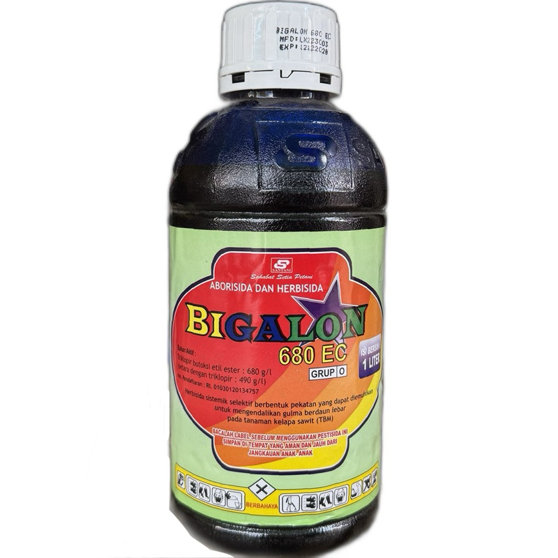 Jual ABORISIDA & HERBISIDA BIGALON 680 EC 1 LITER/RACUN SISTEMIK SELEKTIF GULMA LEBAR KELAPA ...