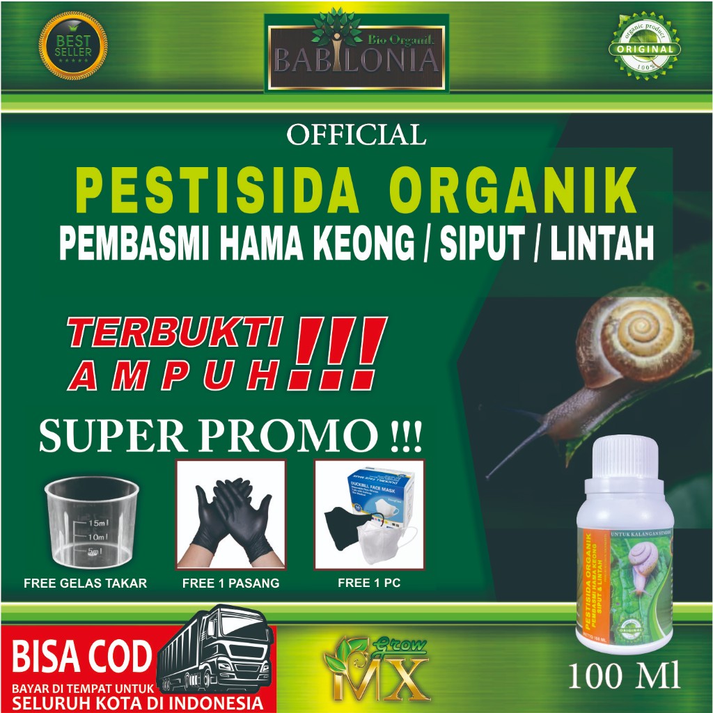 Jual Pestisida Organik Cair Pembasmi Hama Keong, Siput & Lintah 100ml ...
