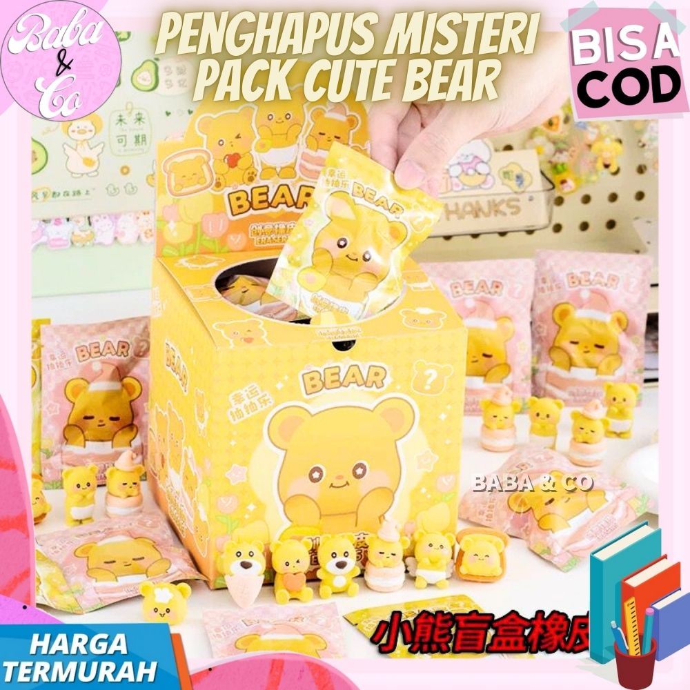 Jual PENGHAPUS MISTERI BERUANG CUTE BEAR MYSTERY ERASER BEAR BERUANG ...