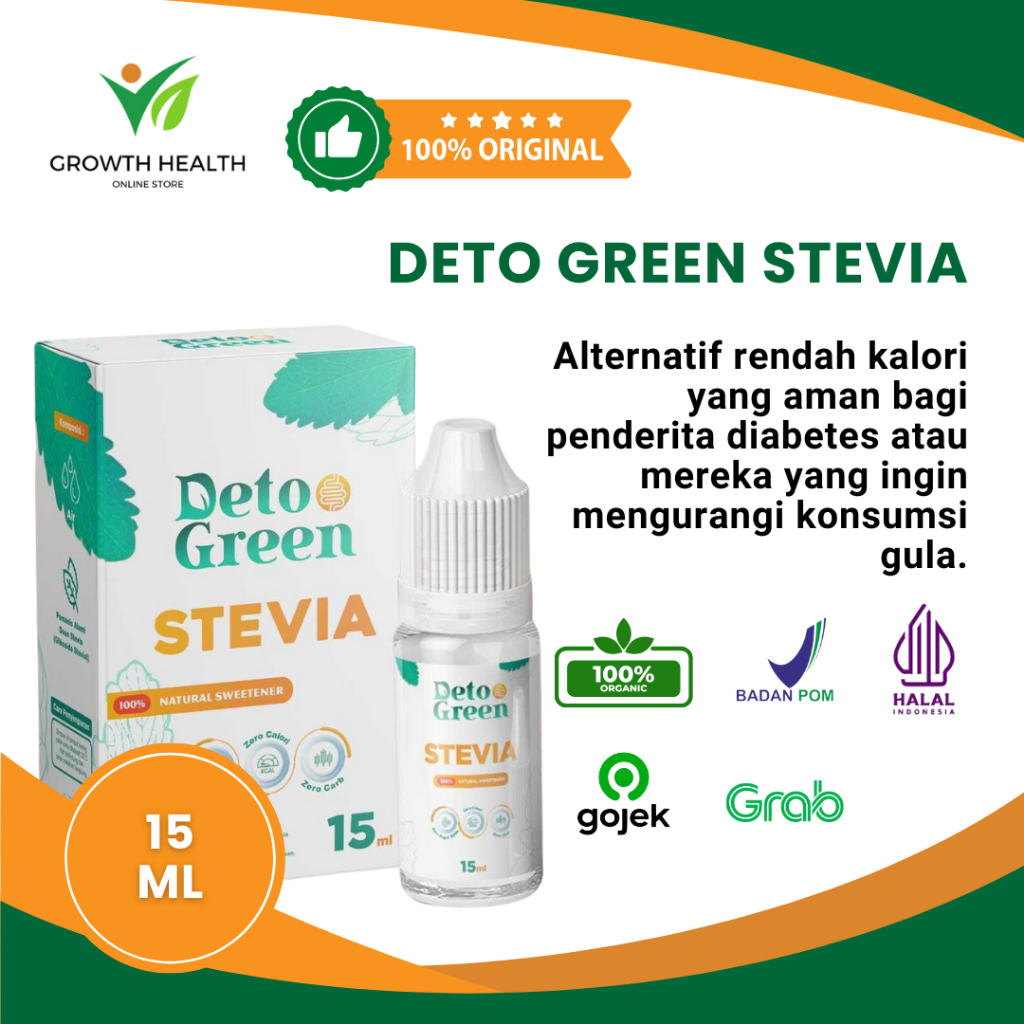 Jual DETOGREEN Stevia Natural Sweetener Gula Tetes Sehat Alami Nol ...