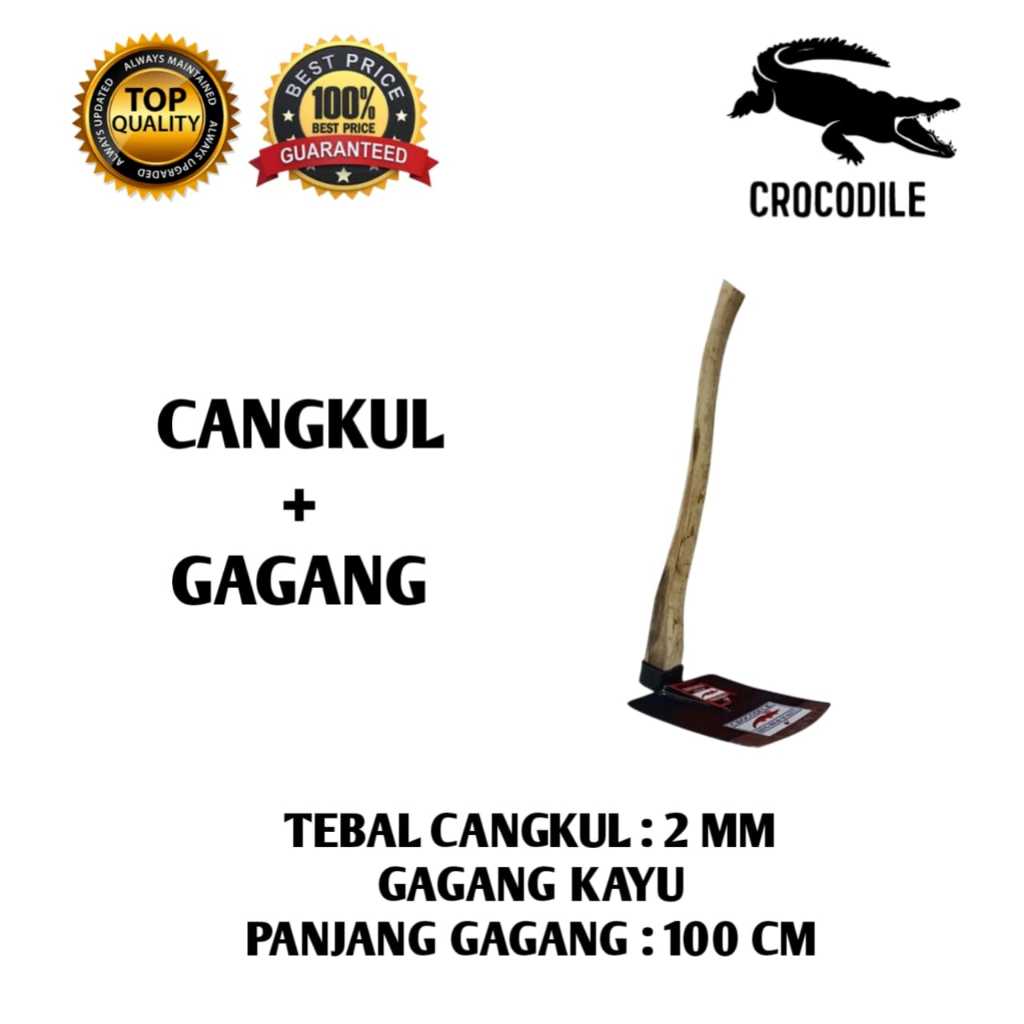 Jual Paket Cangkul Cap Buaya dan Gagang Kayu Cangkul Gagang Kayu merek ...