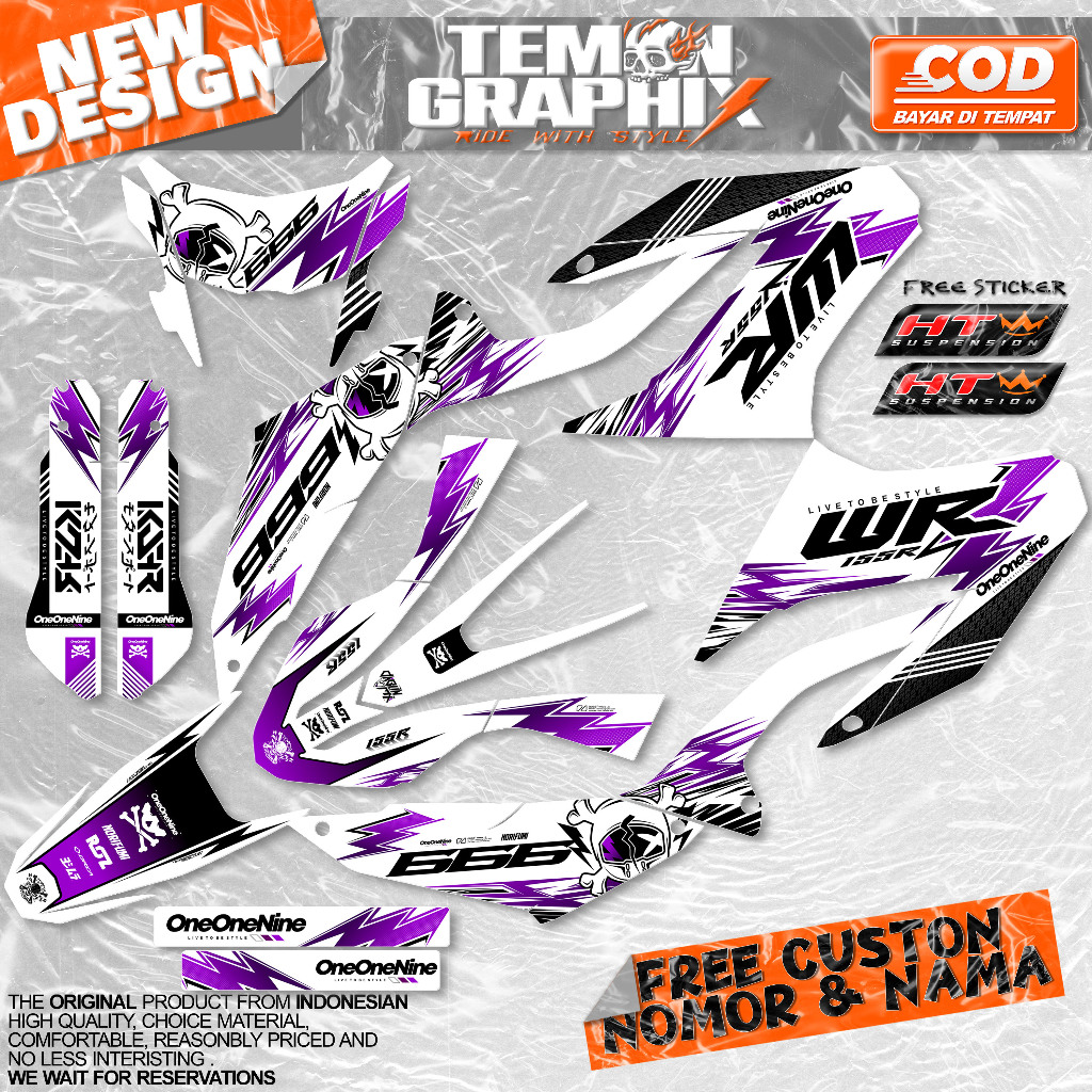 Jual Decal Yamaha WR 155R Supermoto Surex Bahan Tebal Hologram ...