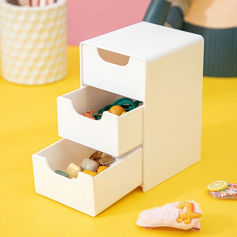 Jual RK4419 Laci Susun 3 Mini 3 Layer Drawer Dekstop Mini Storage Rak 3 ...