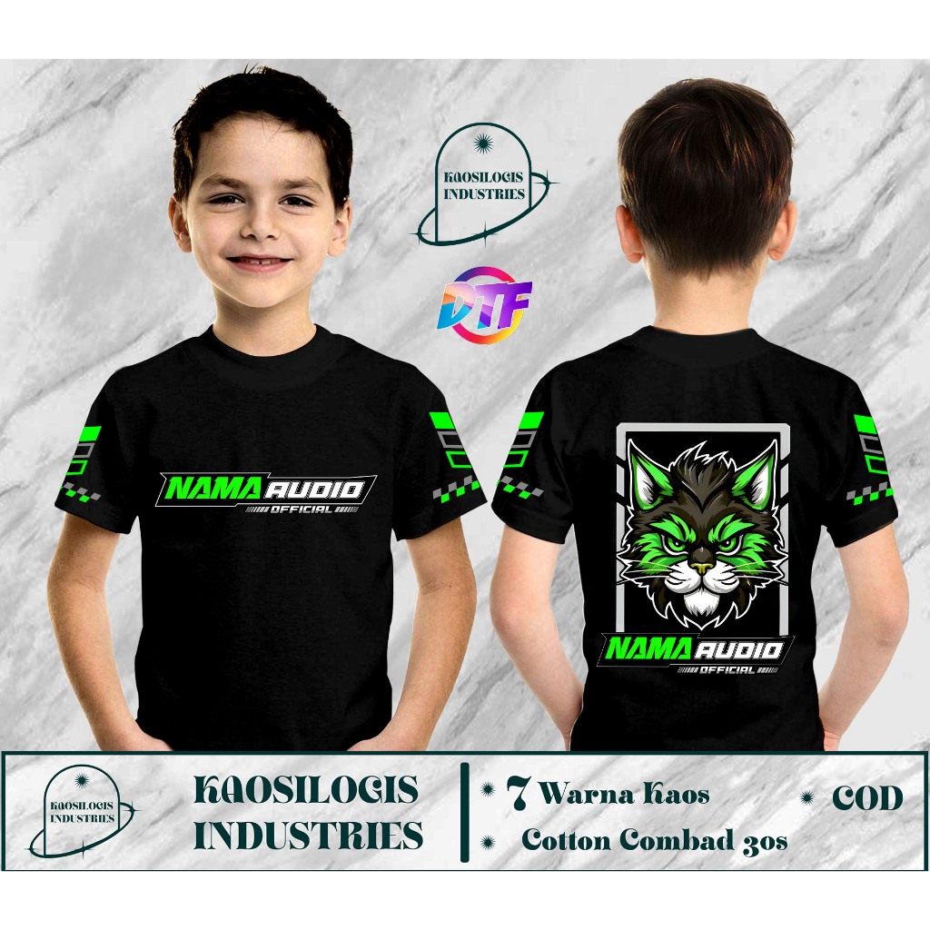 Jual Kaos Anak Audio Sound System Official Terbaru Custom Nama AUDIO ...